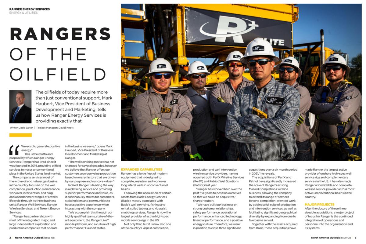 Ranger featured in North America Outlook Magazine - Ranger Energy Services