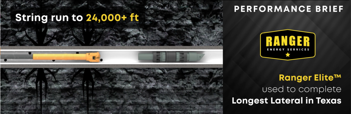 Major Operator uses Ranger Elite Completion Solution to complete the ...